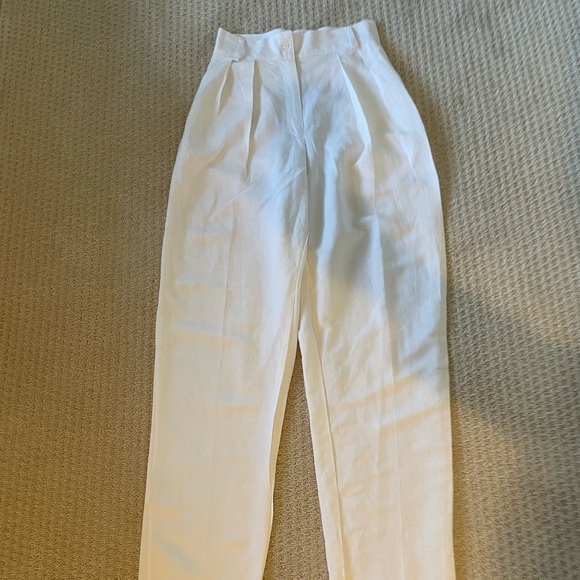uncle studios | Pants & Jumpsuits | Uncle Studios White Linen Bloomers ...